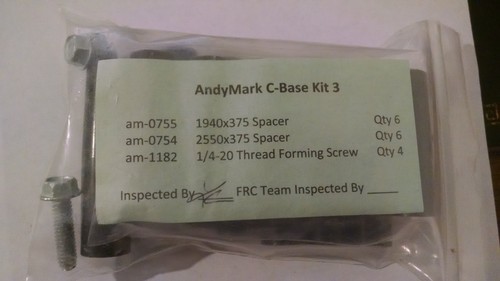 AndyMark FRC FIRST Robotics C-Base Kit 3 (6 am-0074, 6 am-0755, 4 am ...