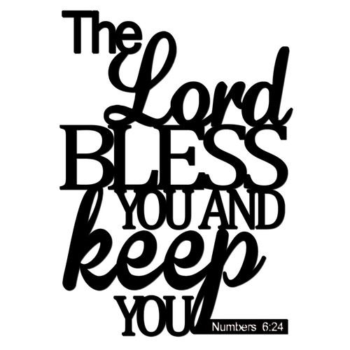 Metal Bible Verses Wall Decor - The Lord Bless You And Keep You Sign ...