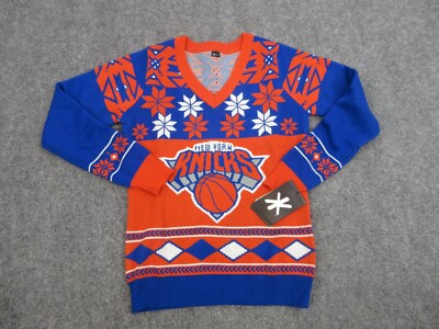 New York Knicks Sweater Womens Adult Small Blue Long Sleeve NBA ...