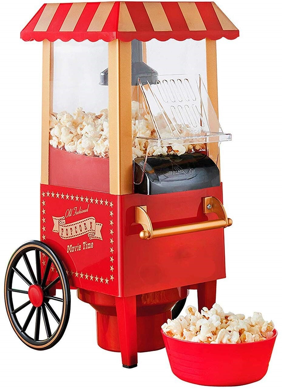 Popcorn Maker Machine Hot Air Popper Machine Healthy Snack Fat-Free ...