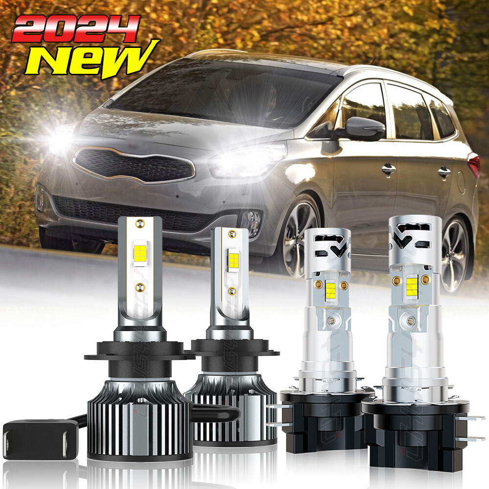 4x Combo H7 H11B LED Headlight High Low Beam Bulbs 6500K For KIA RONDO ...
