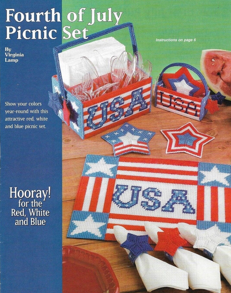 Navy Coasters Plastic Canvas Pattern