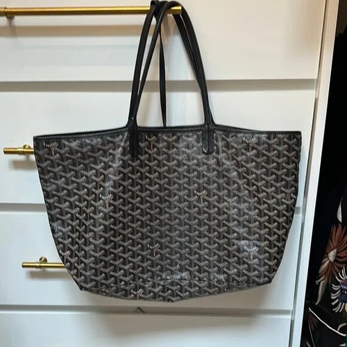 Goyard Pm Black And Brown Tote With Iconic Pattern Ebay