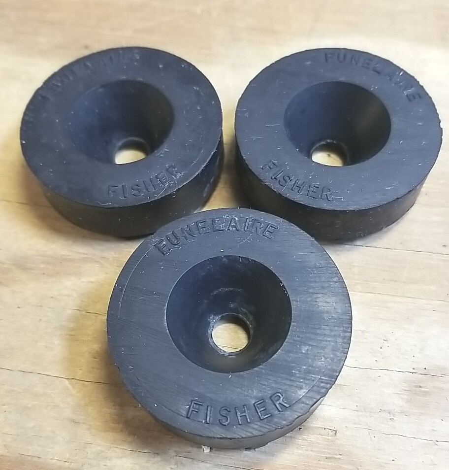 3 Fisher Scientific Funelaire Black Rubber Bushing Stopper 7mm ID x ...