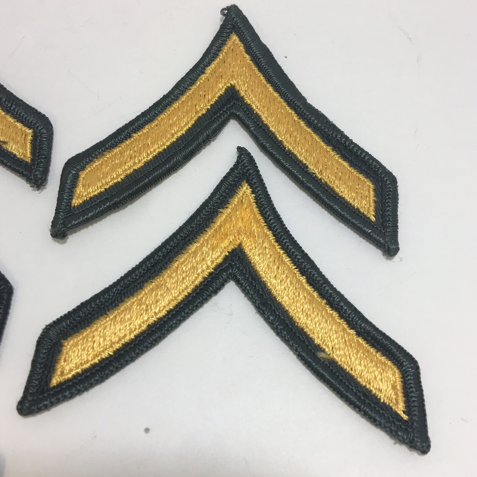 Lot of 5 Army Surplus Military Rank Fabric Patch Chevron E2 Private ...