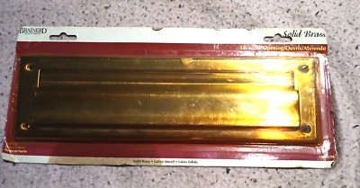 Solid Brass Door Mail Slot Horizontal Brainerd Mfg. 11" X 2.5" 1001XCPB ...