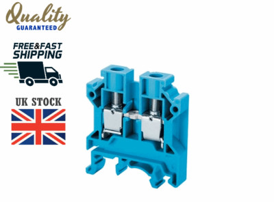 10pcs x Connectwell CTS16U DIN RAIL MOUNTED TERMINAL BLUE 2.5-16mm2 ...