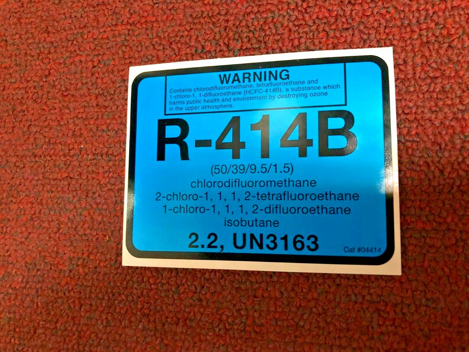 Refrigerant Label Sticker R414B, 4 x 3 | eBay
