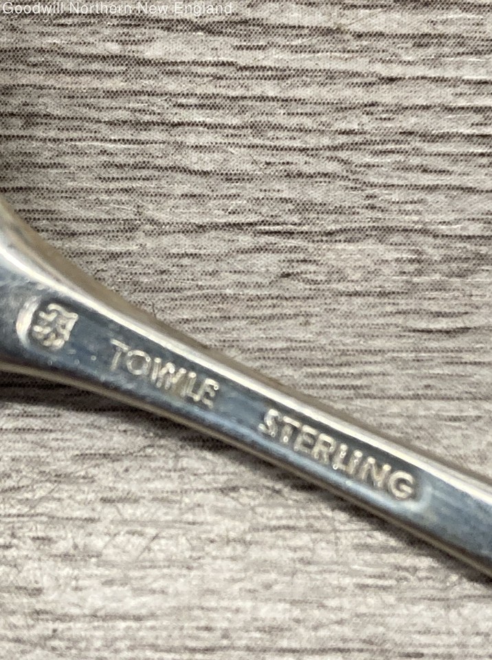 Sterling Silver Towle Vespera Pattern Frosted Handle Single Spoon 7" 46 ...