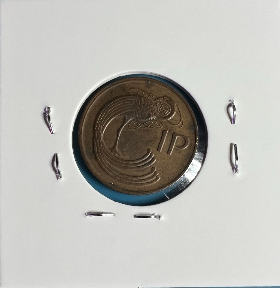 1980 Ireland Irish Eire 1P Coin Bird Peacock Animal Wildlife **Nice ...