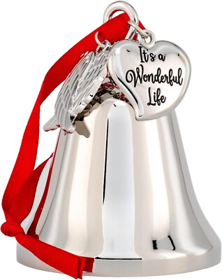 It's a Wonderful Life Angel Bell Ornament with Stainless Steel Wing & 2 ...