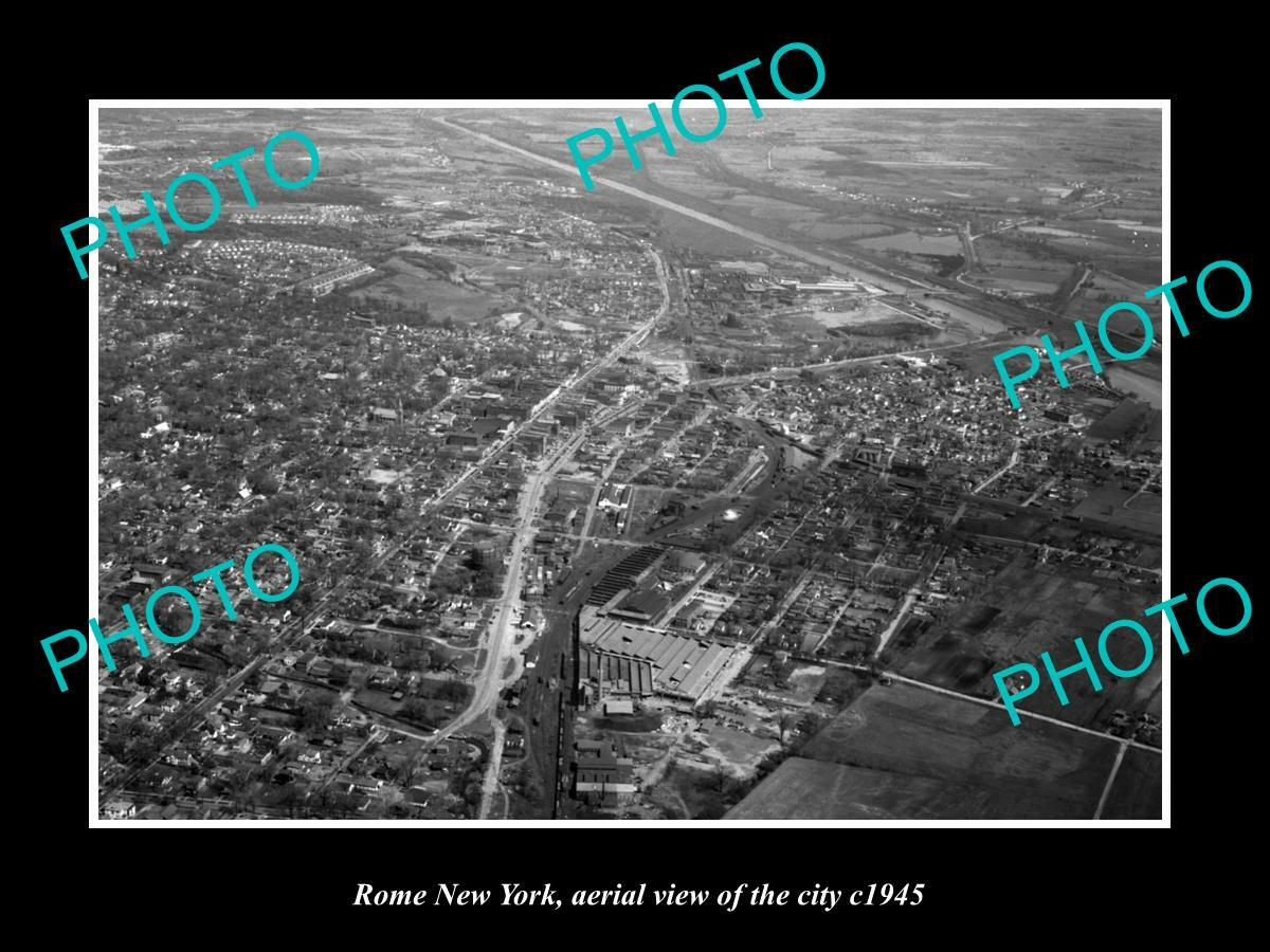 OLD 8x6 HISTORIC PHOTO OF ROME NEW YORK AERIAL VIEW OF CITY c1945 2 | eBay