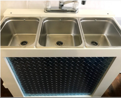 3 Large Basin Concession Sink Portable USED Scrath & Dent (FREE 30 DAY ...