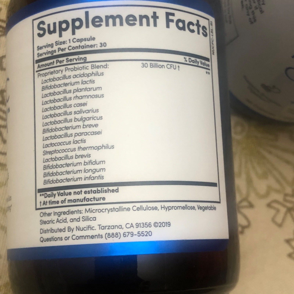 Nucific PROBIOTIC COMPLEX - 90 Capsules - 15 Strains 30 Billion CFU | eBay