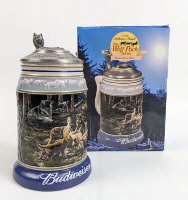 Anheuser Busch Budweiser The Wolf Pack Series Generations Beer Stein ...