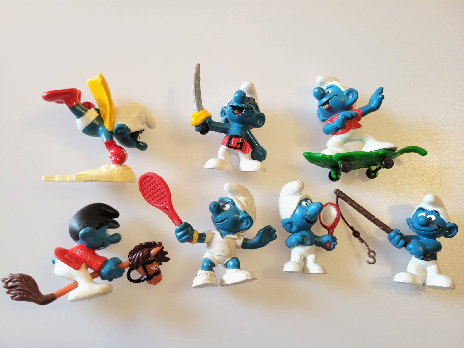 1970'S 7 Fun Sports Smurfs/ 7 Activities: Made In Hon… - Gem