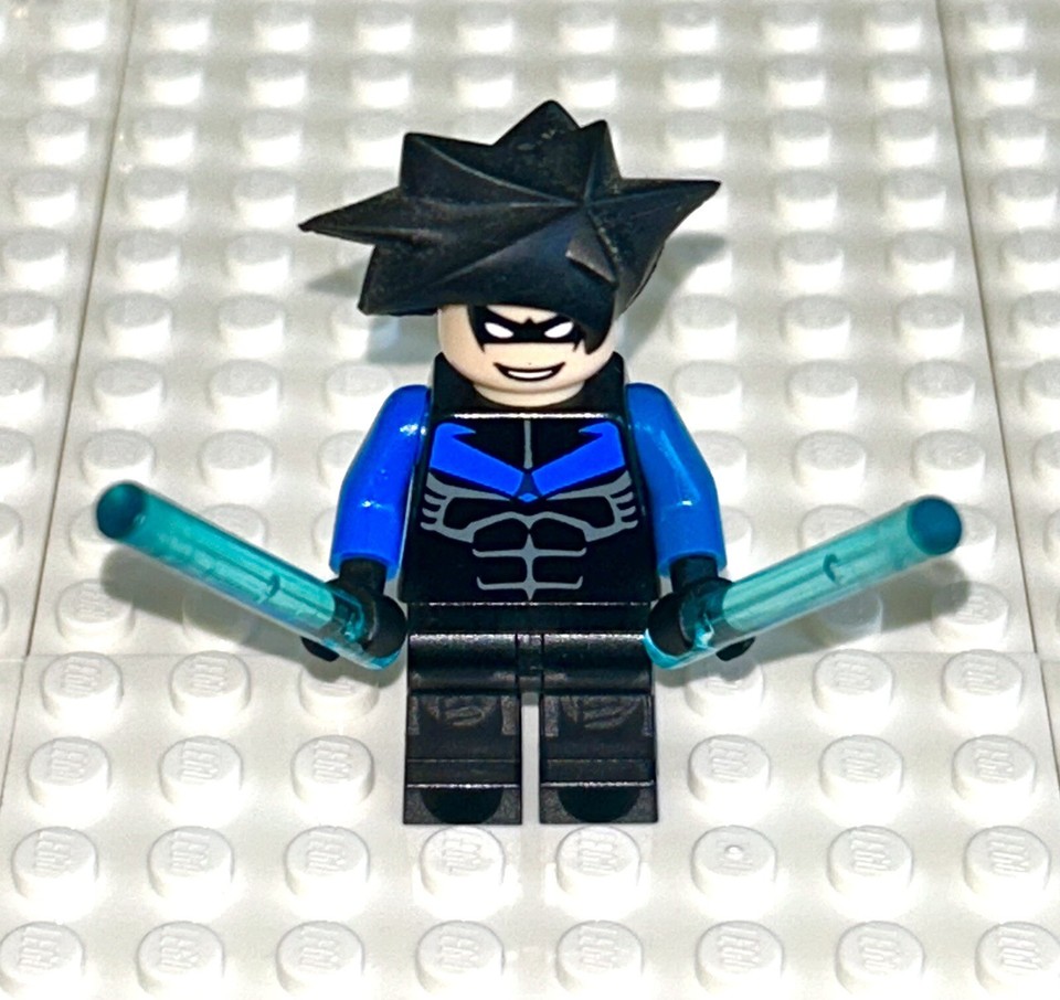 Lego Nightwing Minifig Classic Arkham Asylum Batman DC 7785 RARE NEW ...