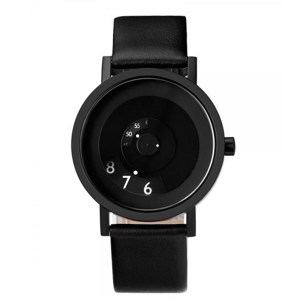 Modern Novelty Creative Steel Wrist Watch with Fading Numbers Leather ...