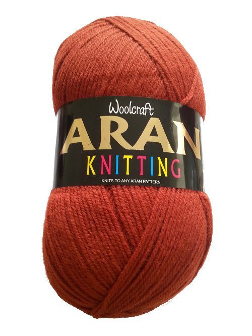 Aran Wool Woolcraft Aran 400g Knitting Yarn, 75% Acrylic & 25% Wool Mix ...