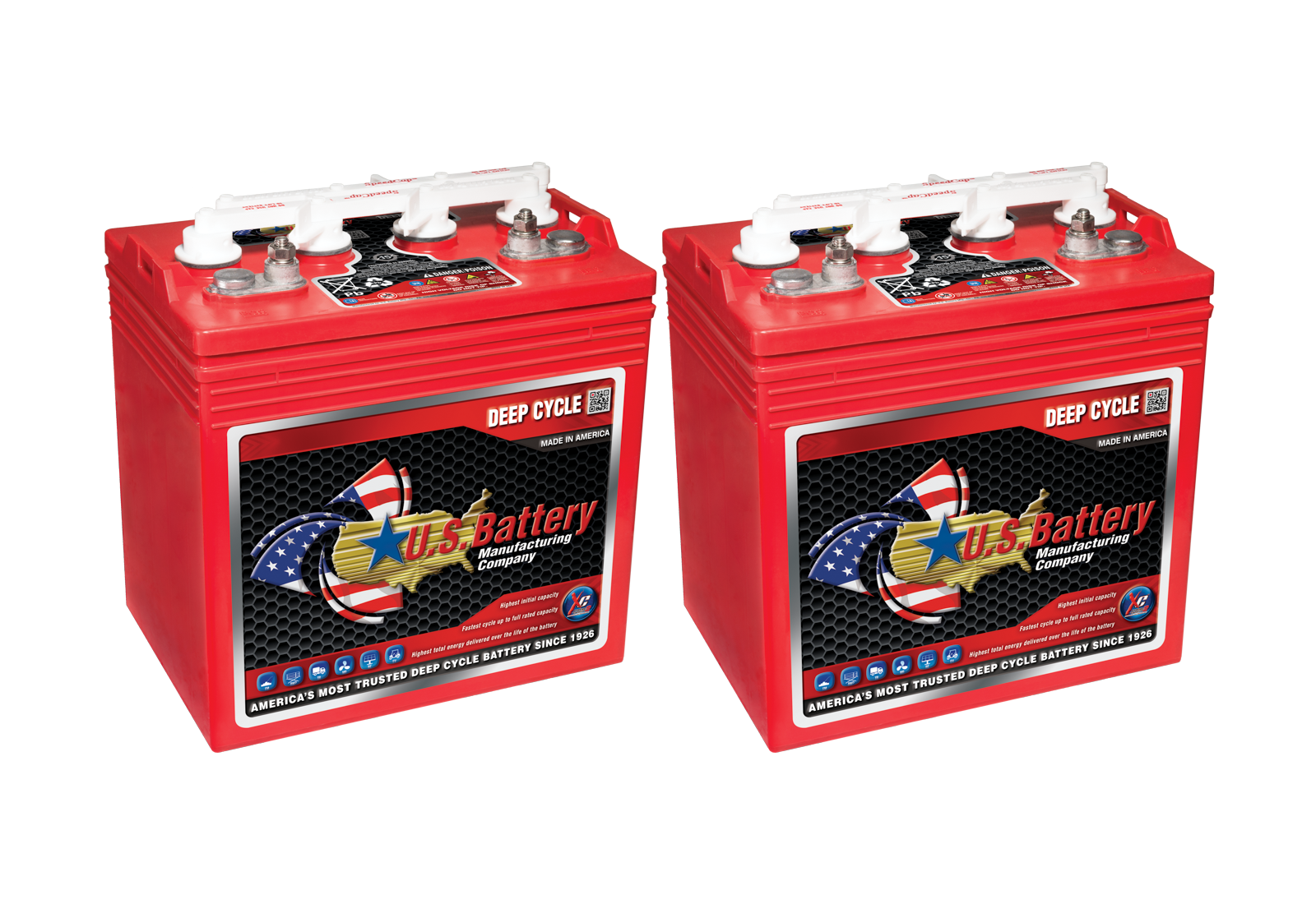x2 | US Battery 8 Volt 170 Ah Deep Cycle Battery ~ Replaces Trojan T-875 T875 | eBay
