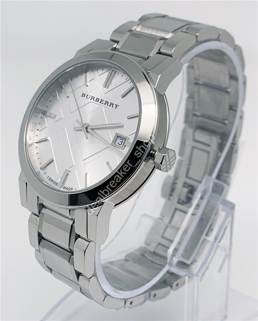 Burberry BU9000 38mm Silver Stainless Steel Case with Silver Stainless ...