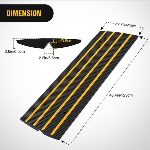 Nilight Driveway Curb Ramps 2.6 Inch High Heavy-Duty for Car Truck 2 ...