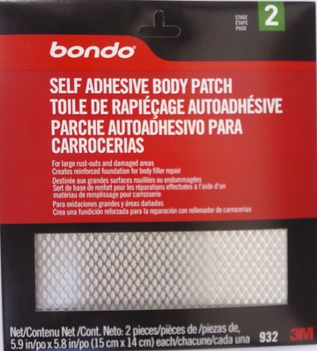 3M Bondo 932 SELF ADHESIVE PATCH Metal Mesh 2 Patches 5.9"x5.8" | eBay