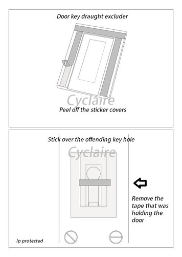 Door Key Hole draught excluder 2 pack stop draughts coming through ...