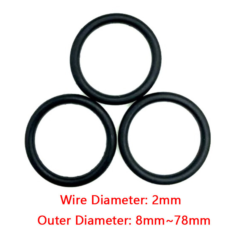 2mm CS O Rings Nitrile Rubber Washer NBR Black 8mm~78mm OD Sealing O ...