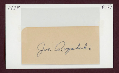 Joe Rogalski 1938 Detroit Tigers Cut Signature (Dec'd 1951) | eBay