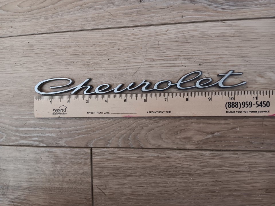 CHEVY SCRIPT METAL Emblem, 10.5 Inches | eBay