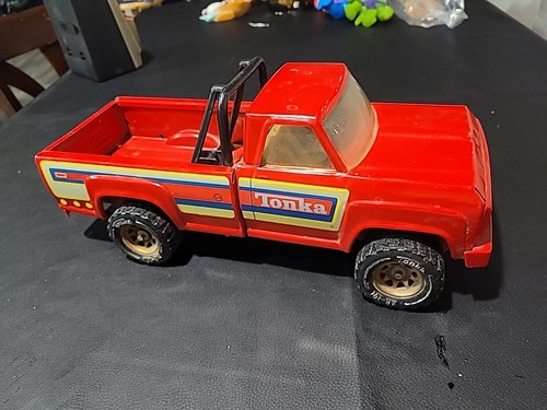 Vtg Tonka XR101 11062 Red Pick Up Truck with Roll Bar Pressed Steel ...