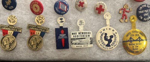 Lot of 43 advertising pinback button pin tabs | eBay