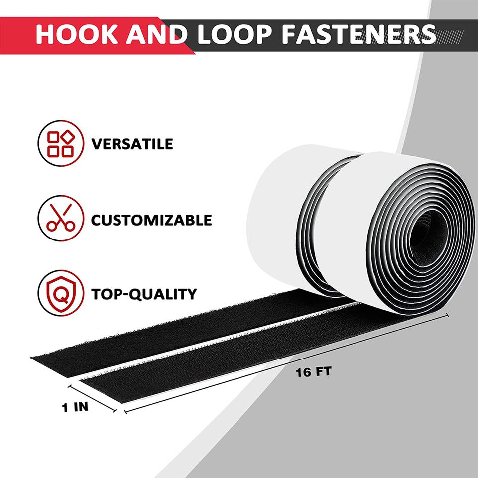 16Ft Self Adhesive Tape Hook and Loop Fastener Extra Sticky Back USA 1 ...