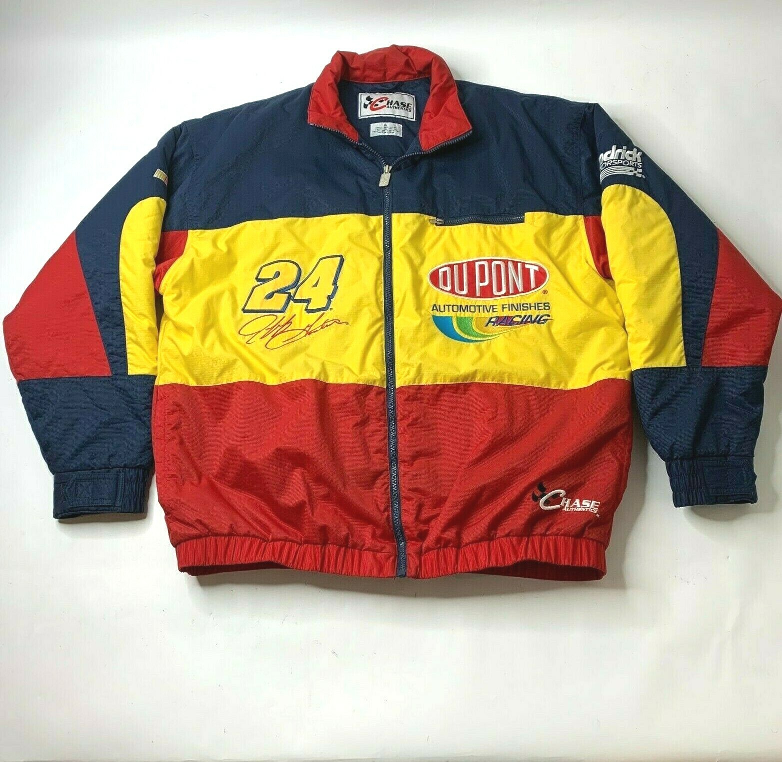 Jeff Gordon Jacket Mens XL Chase Authentics Full Zip Red Blue Yellow ...
