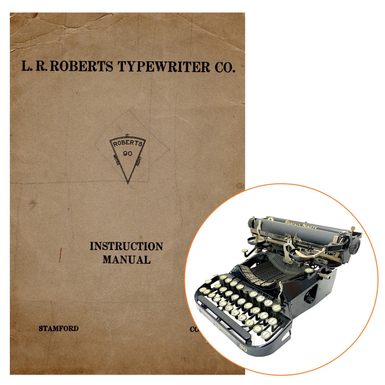 BLICK 90 or ROBERTS 90 TYPEWRITER INSTRUCTION MANUAL Antique ...