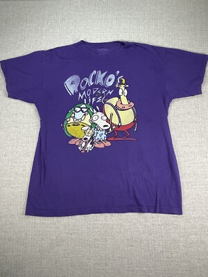 Nickelodeon Rocko’s Modern Life Adult Large Purple Short Sleeve Classic ...
