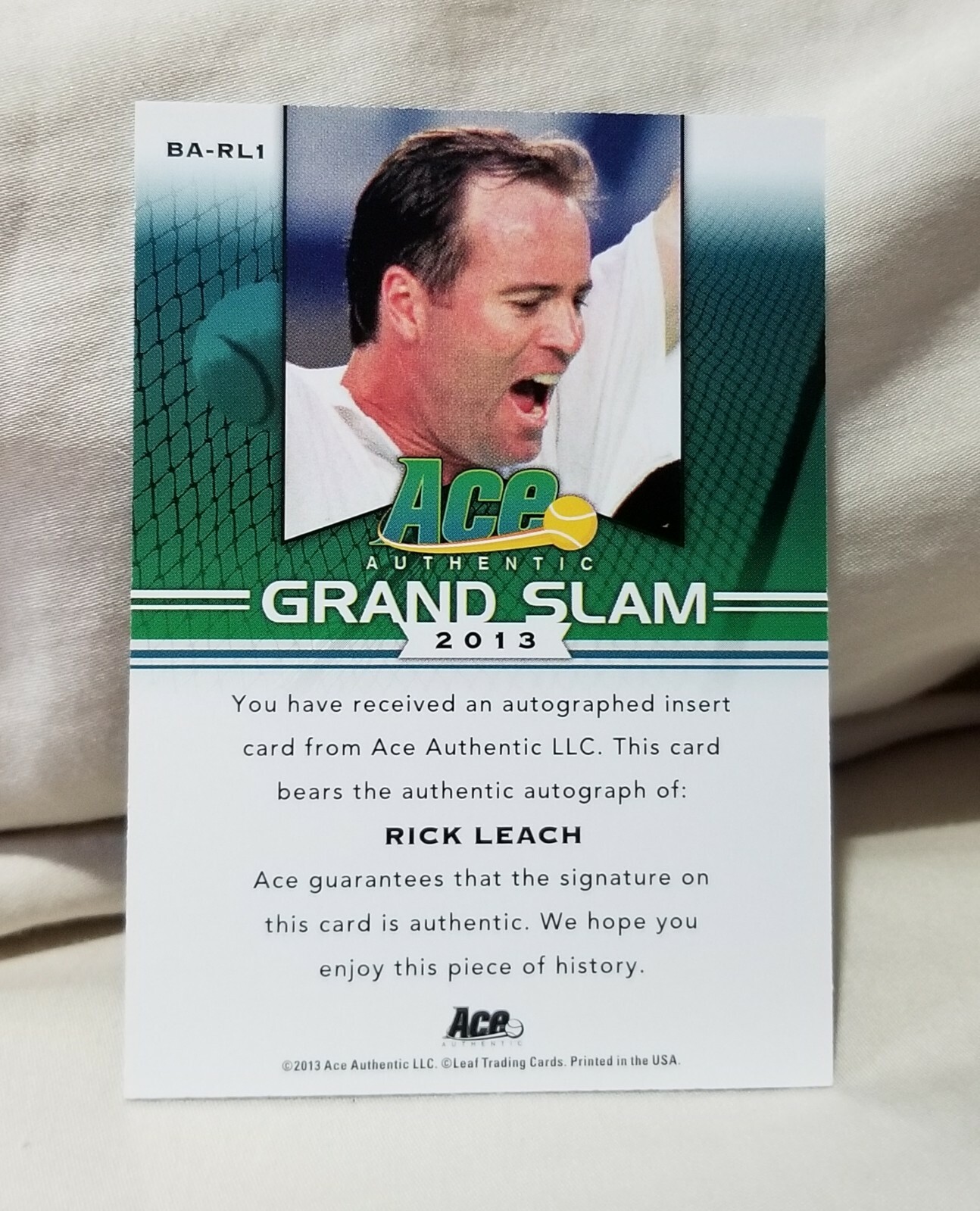 2013 Ace Authentic Grand Slam - Rick Leach #BA-RL1 (AU) for sale online ...