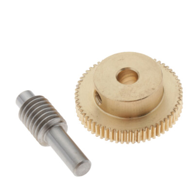 31mm 0.5 Modulus 60T Teeth Brass Worm Gear Wheel 60 Tooth + Steel Gear ...