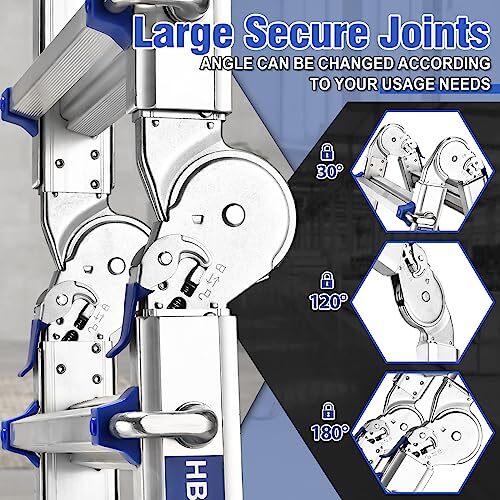 HB TOWER HBTOWER LADDER A FRAME 4 STEP EXTENSION LADDER 14 FT MULTI ...