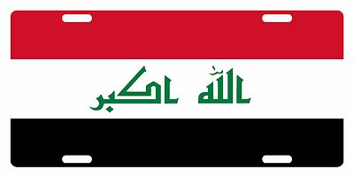 IRAQ Flag Custom License Plate NATIONAL Emblem ORIGINAL Version | eBay