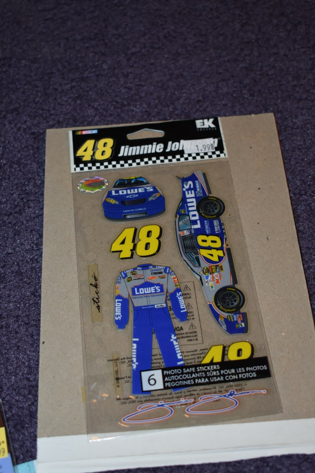 Jimmie Johnson Suit Race Car Driver Nascar Jolee's 3D Stickers Free ...