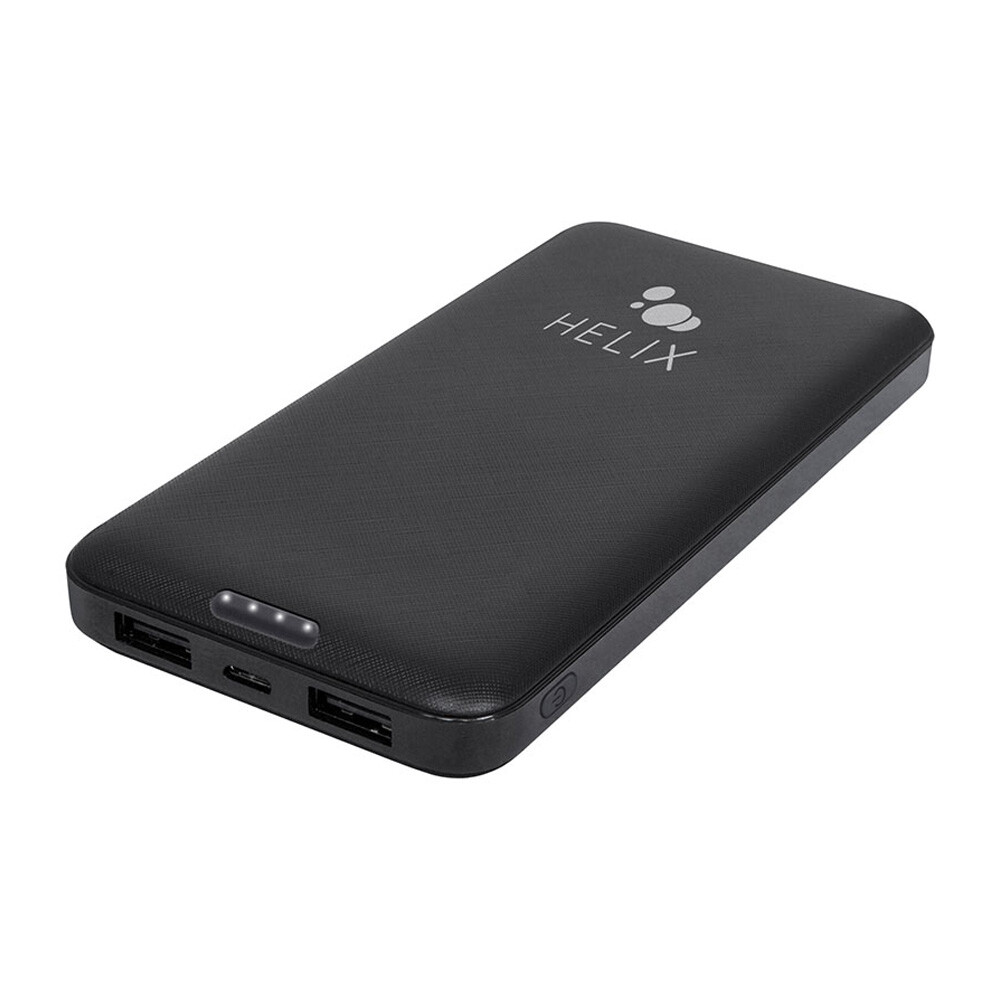 Helix Turbovolt 10 000mah Power Bank Slim Portable Charger Dual Usb-a ...