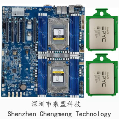AMD EPYC 7502x2 + Gigabyte MZ72-HB2+16x32g 2666=512g+2x4u Cooler ...