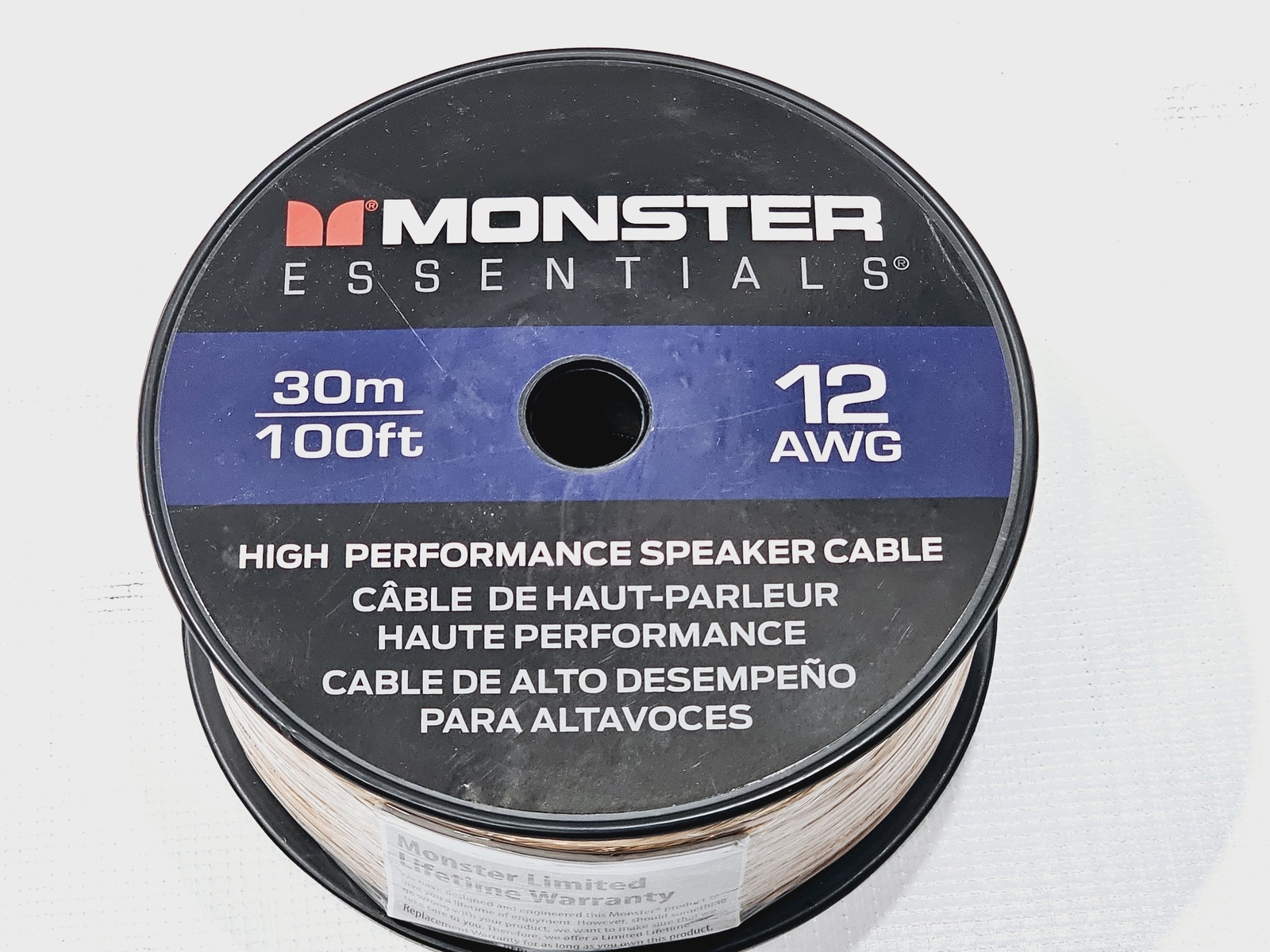 Monster Essentials Speaker Wire Copper Clad Aluminum (CCA) 12 AWG 30M ...