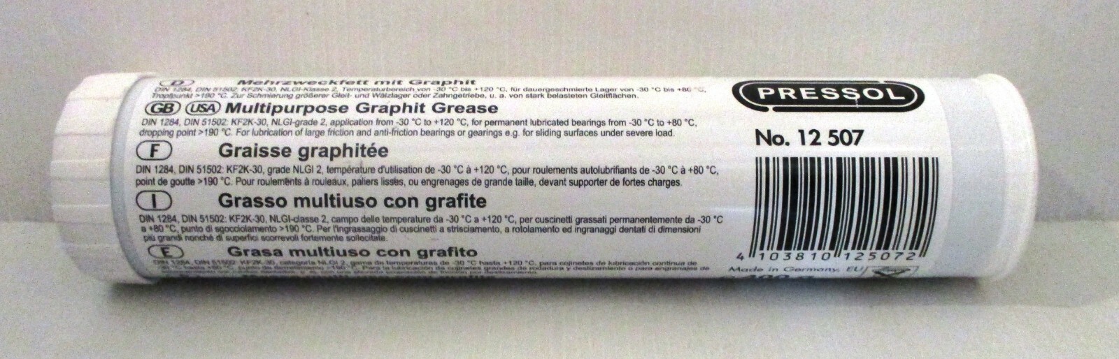 Pressol 12507 Multipurpose UJ Grease 400g Cartridge with Graphite NGLI ...