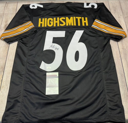 PITTSBURGH STEELERS ALEX HIGHSMITH SIGNED CUSTOM BLACK JERSEY JSA COA ...