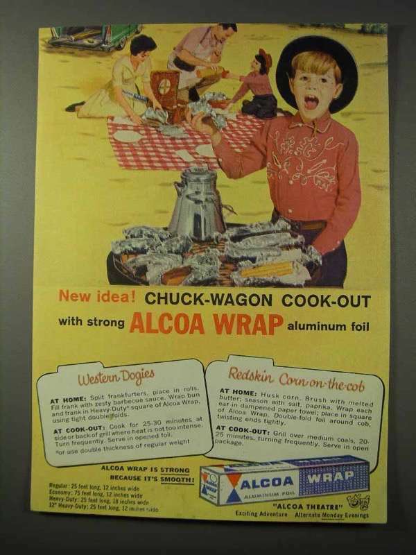 1958 Alcoa Wrap Aluminum Foil Ad - Chuck-Wagon | eBay