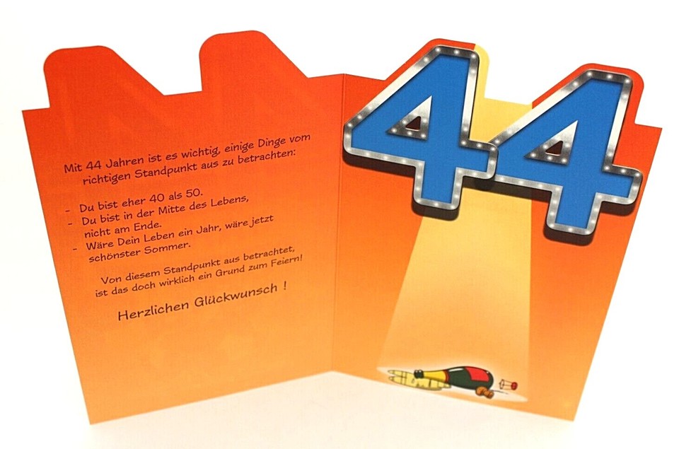 Hallmark Geburtstagskarte 44 Jahre Karte Geburtstag Gruß- Klappkarte ...