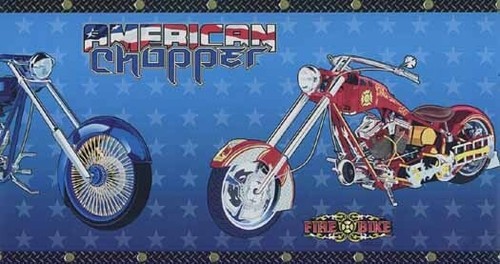 Motorcycle Wallpaper Border American Choppers Man Cave Garage Wall ...